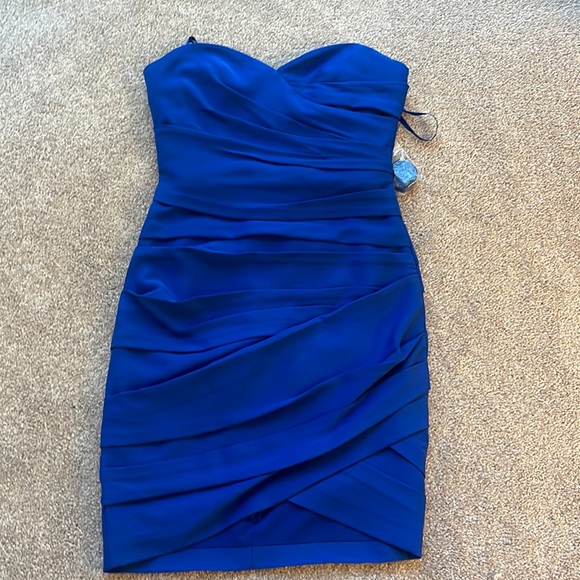 BCBGMaxAzria | Dresses | Bcbg Blue Cocktail Dress | Poshmark